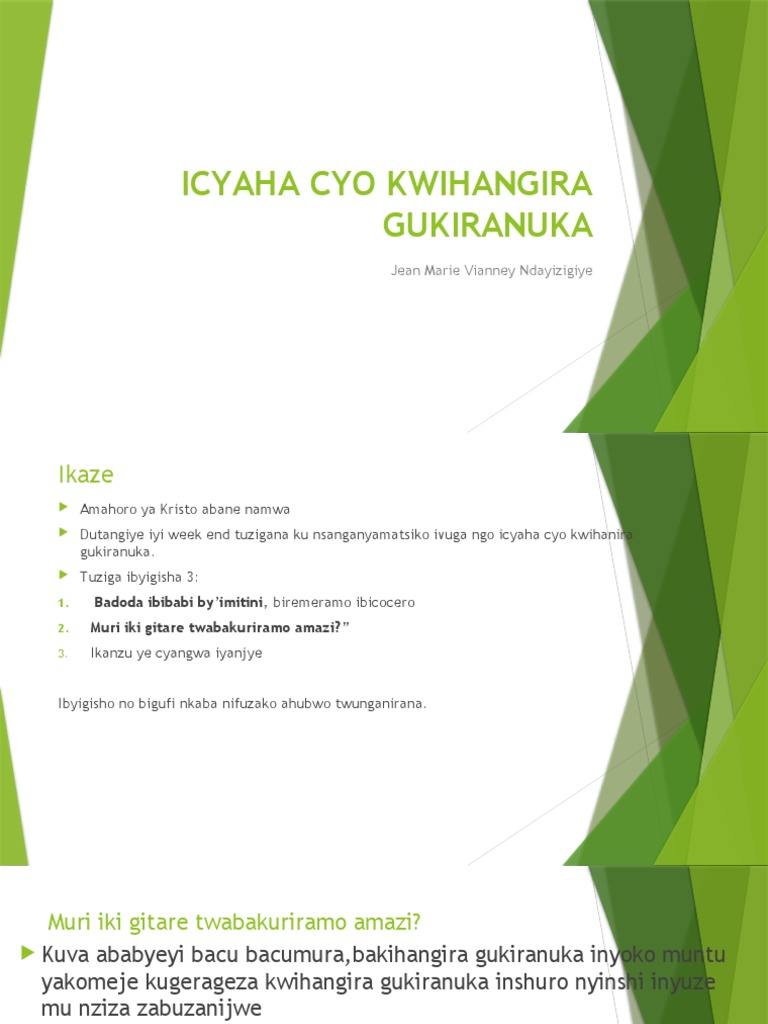 Icyaha Cyo Kwihangira Gukiranuka 1 | PDF