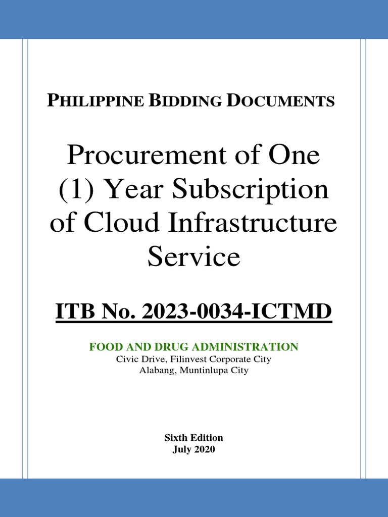 ITB No. 2023-0034-ICTMD - Bid Docs - Rev2.0 | PDF | Procurement | Business