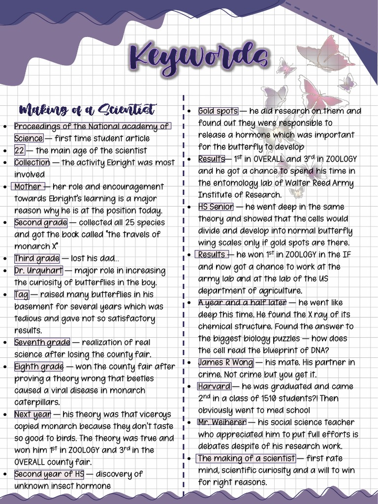 Making of Scientist - Keywords PDF | PDF