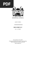 Employment Act Cap 226 | PDF | Employment | Labour Law