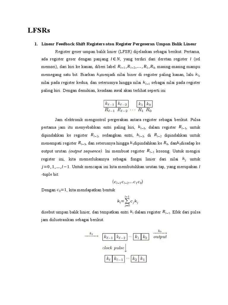 Memahami LFSR dan Pseudo-acak | PDF
