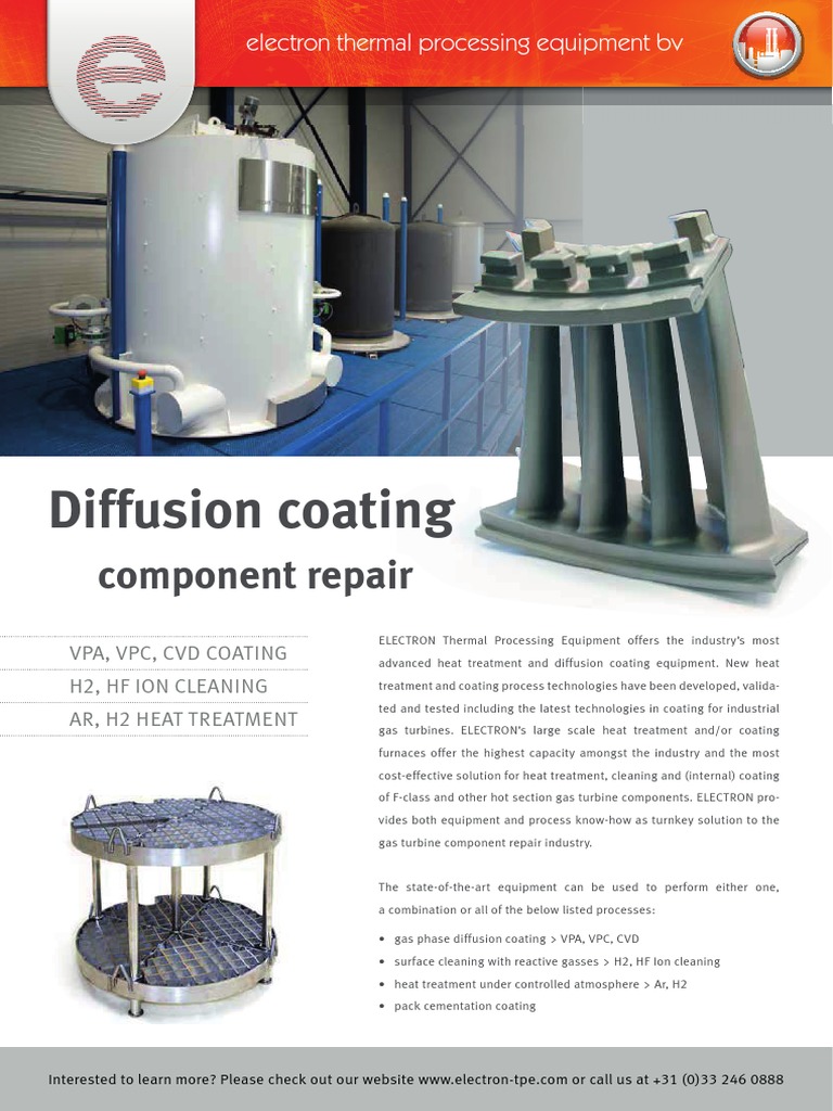 Electron - Diffusion Coating | PDF | Heat Treating | Gases