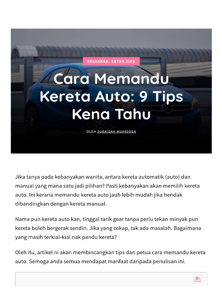 Panduan Pandu Kereta Auto Pdf