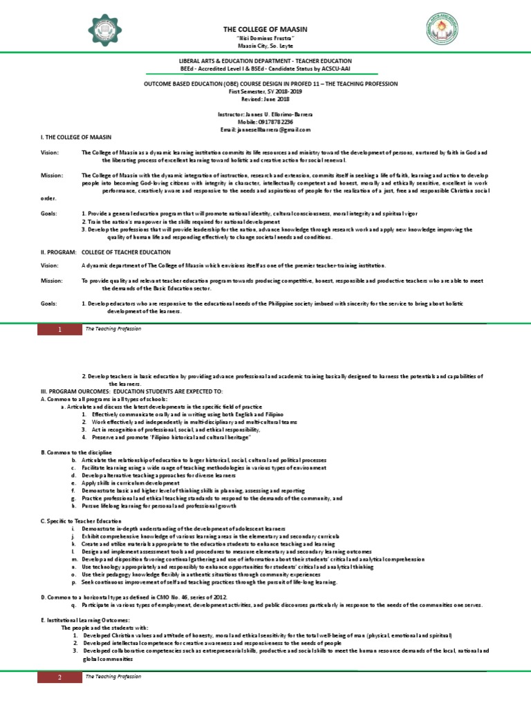 Teacher Education Course Design | PDF | Teachers | Philosophy Of Education