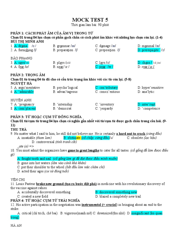 Mock Test 5 (CNN) - SS | PDF