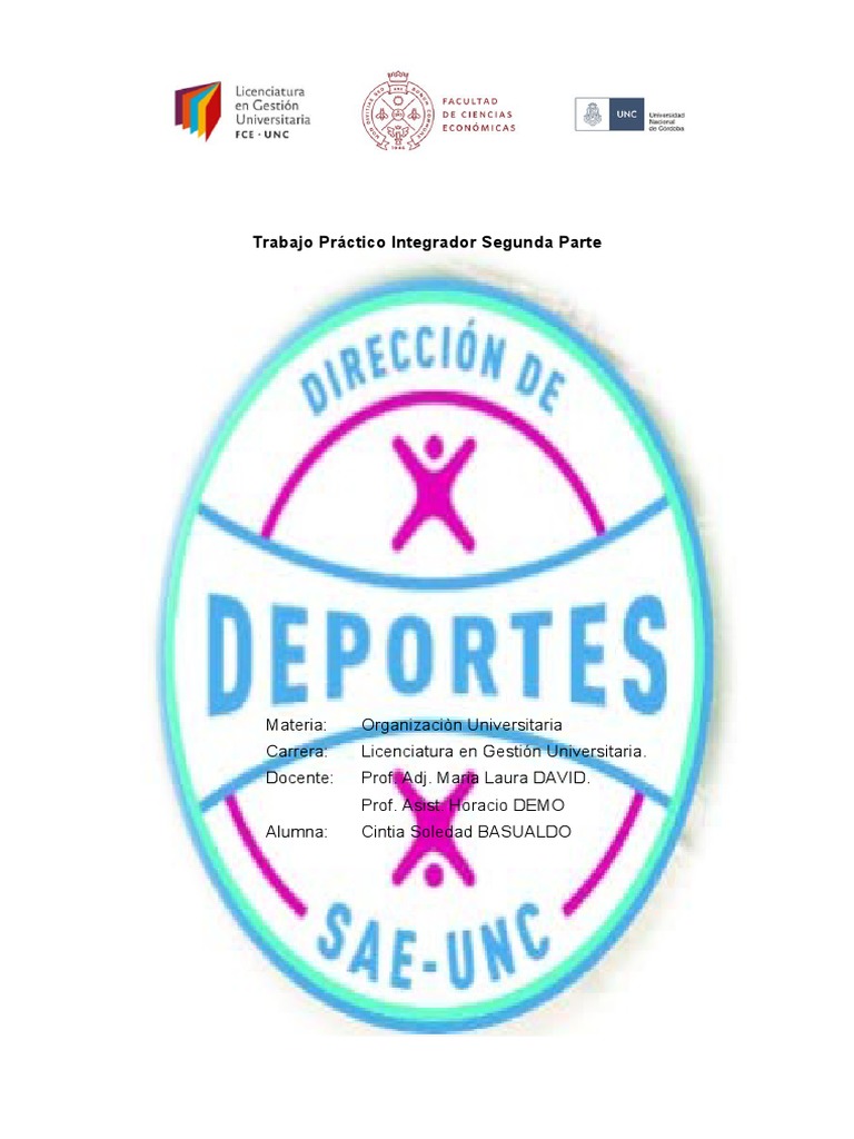 Trabajo Práctico Integrador Segunda Parte | PDF | Deportes | Enseñando