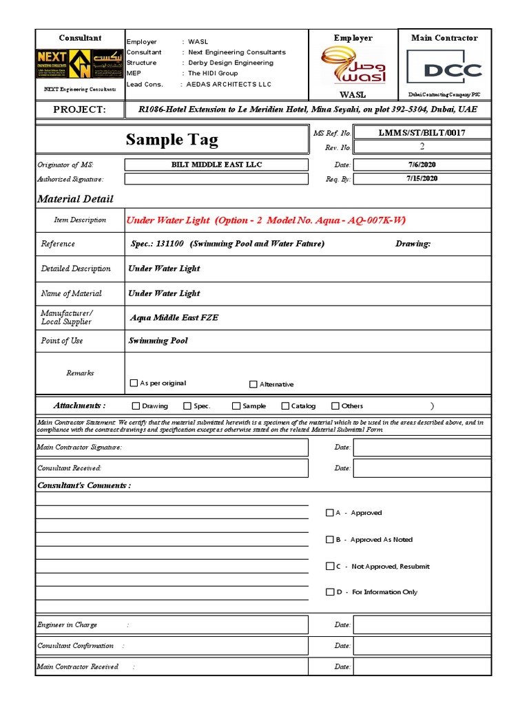 Sample Tag - Above Ground Drainage | PDF | Specification (Technical ...
