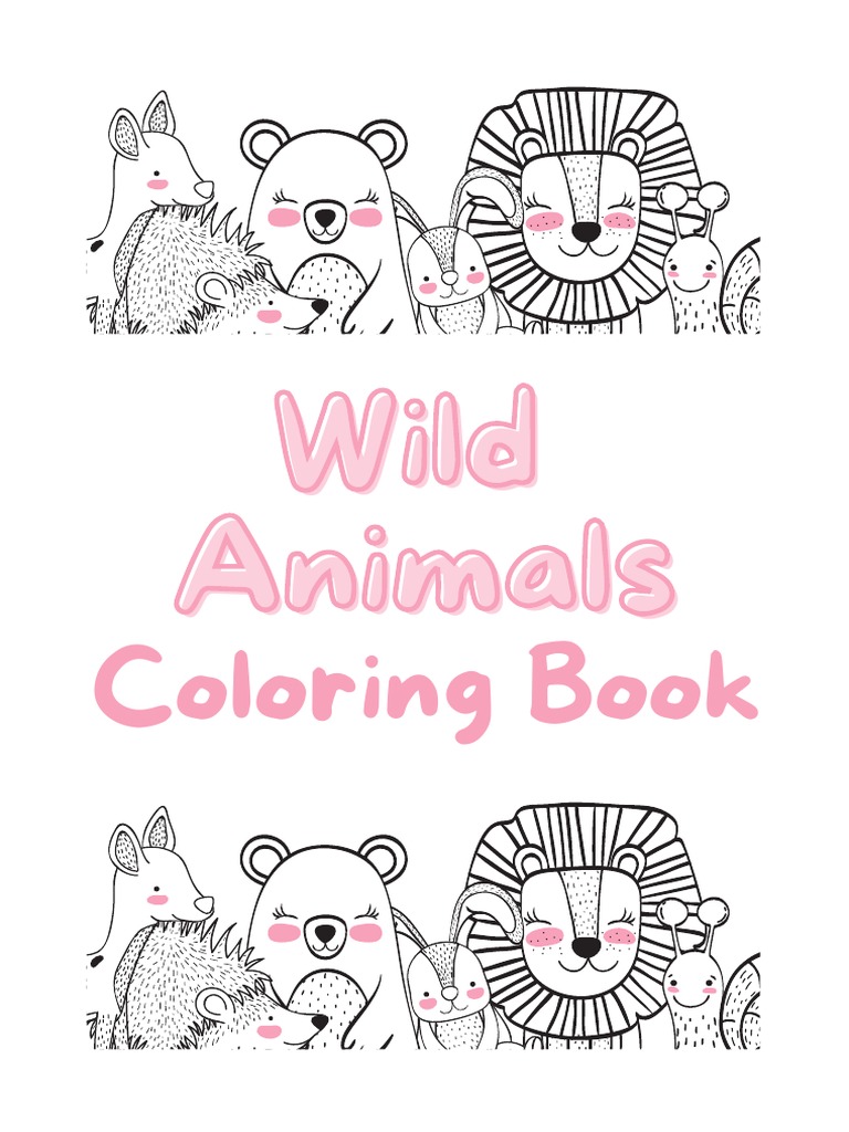 Wild Animals Coloring Book | PDF