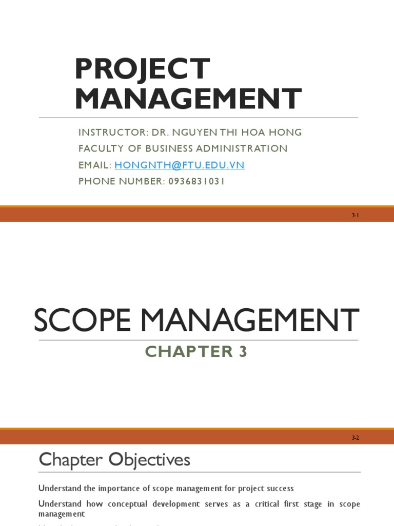 Chapter 3-Scope Management 2.2023 | PDF | Business
