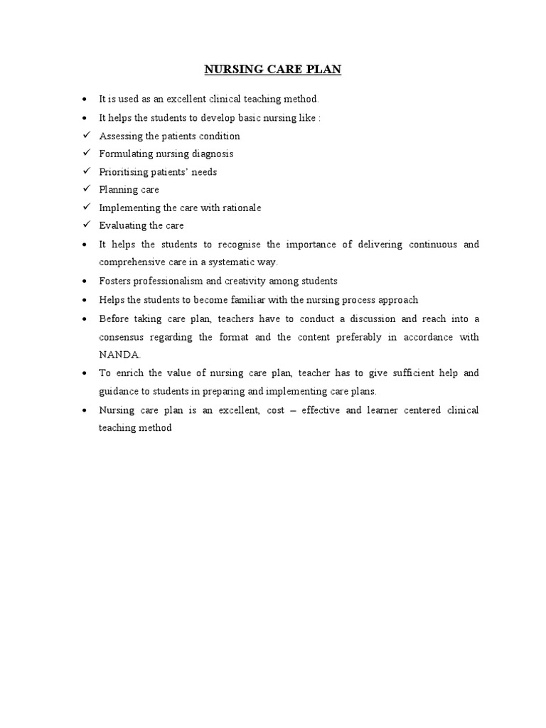 NURSING CARE PLAN | PDF