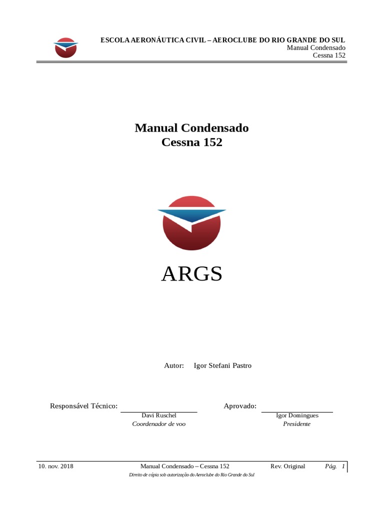 c152 Cessna 152 Manual Condensado | PDF | Aileron | Motores
