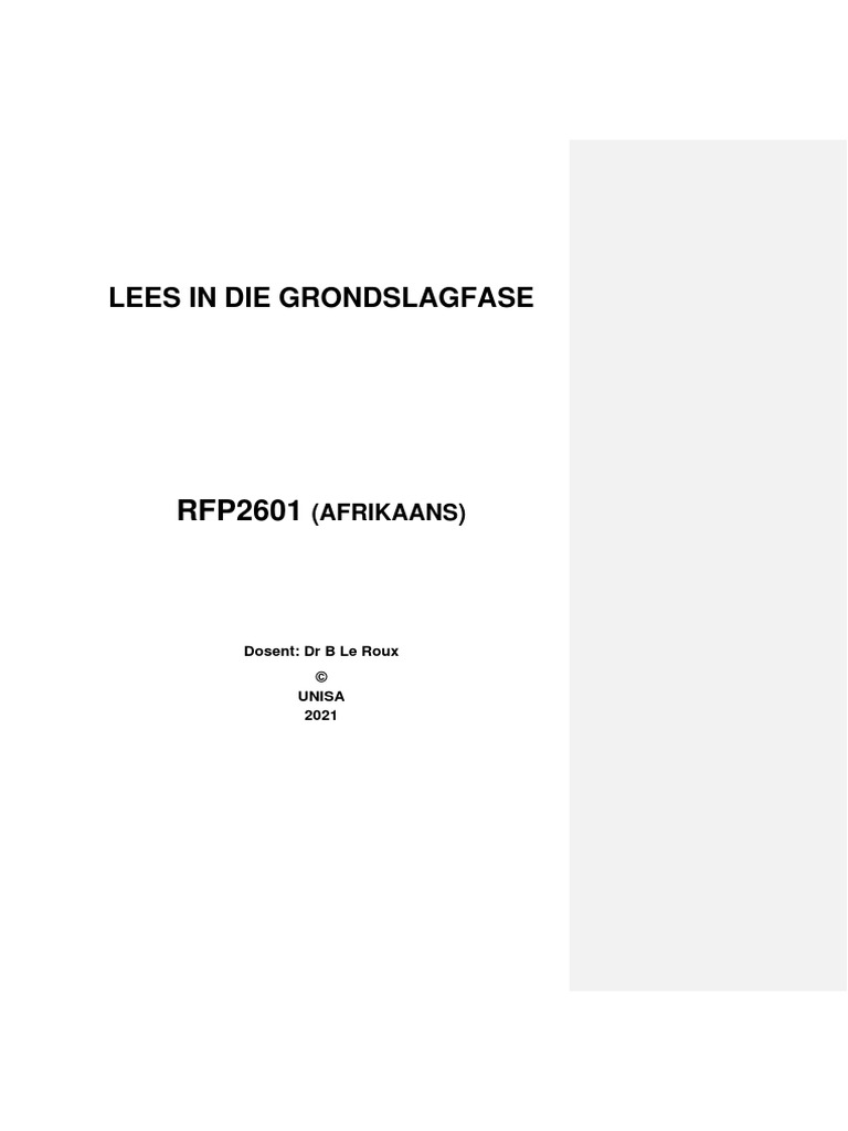 RFP2607 Studiegids 2023 | PDF