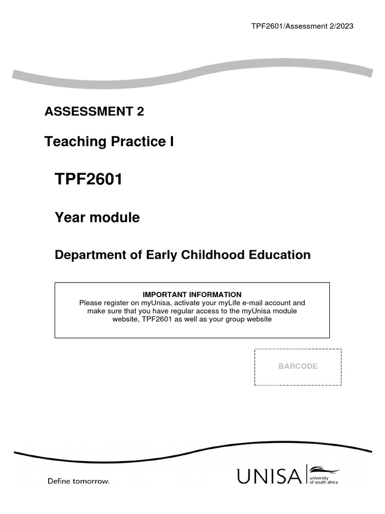 TPF2601 Assessment 02 | PDF | Teachers