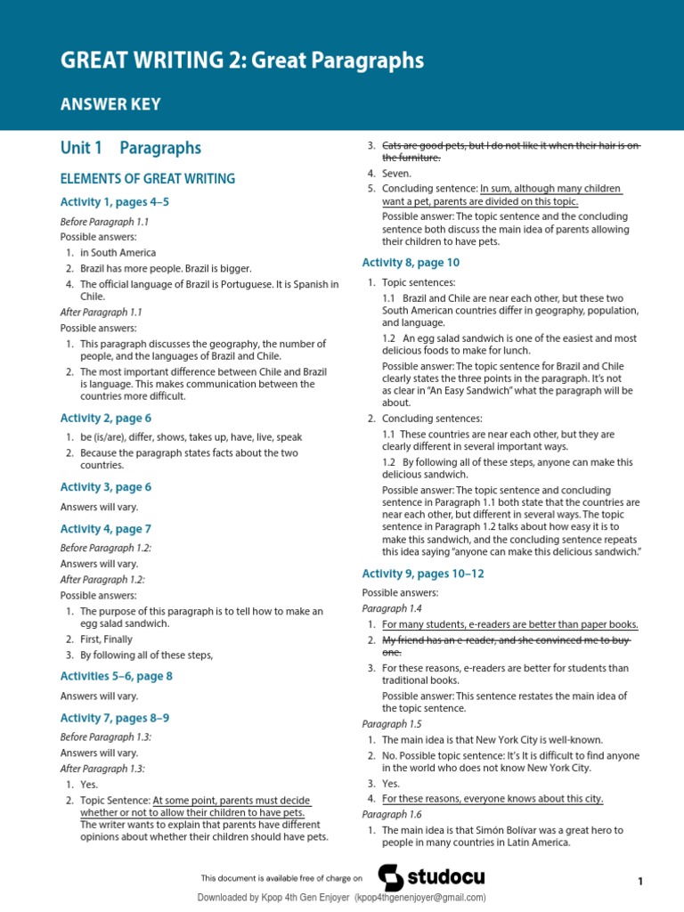 Great Writing 2 (Fifth Edition) (Keith S. Folse, Elena Vestri, David ...