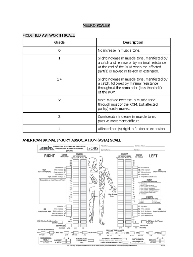 Neurological Assessment Scales Overview | PDF | Multiple Sclerosis ...