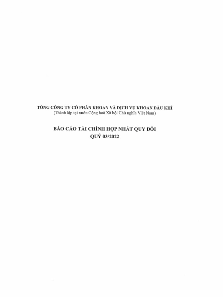 PVD - BCTC Hop Nhat q3.2022-Vnd - Usd | PDF