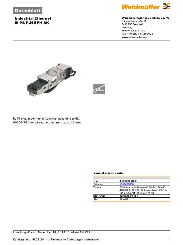 Profinet Connector Pdf Wire Electrical Connector