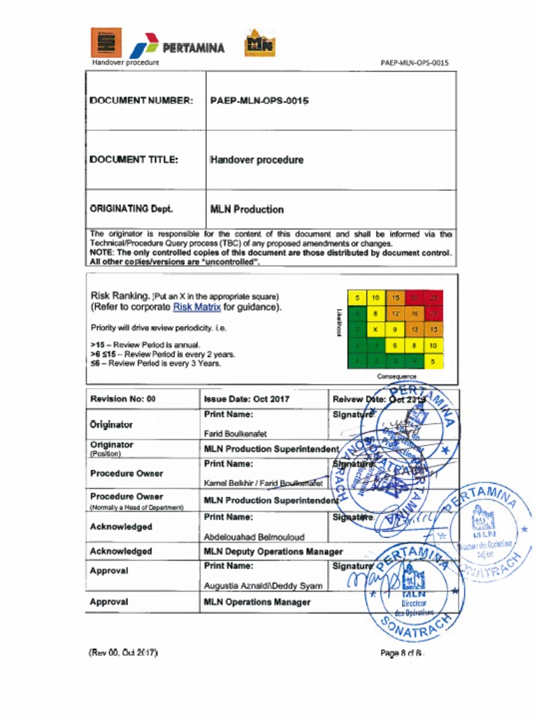 Effective Handover Procedure Guide | PDF | Communication | Information
