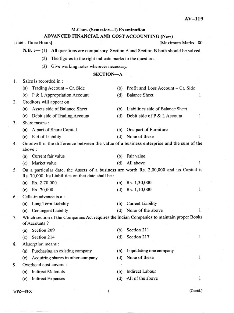 Advanced Financial Accounting Exam | PDF | Balance Sheet | Liability ...