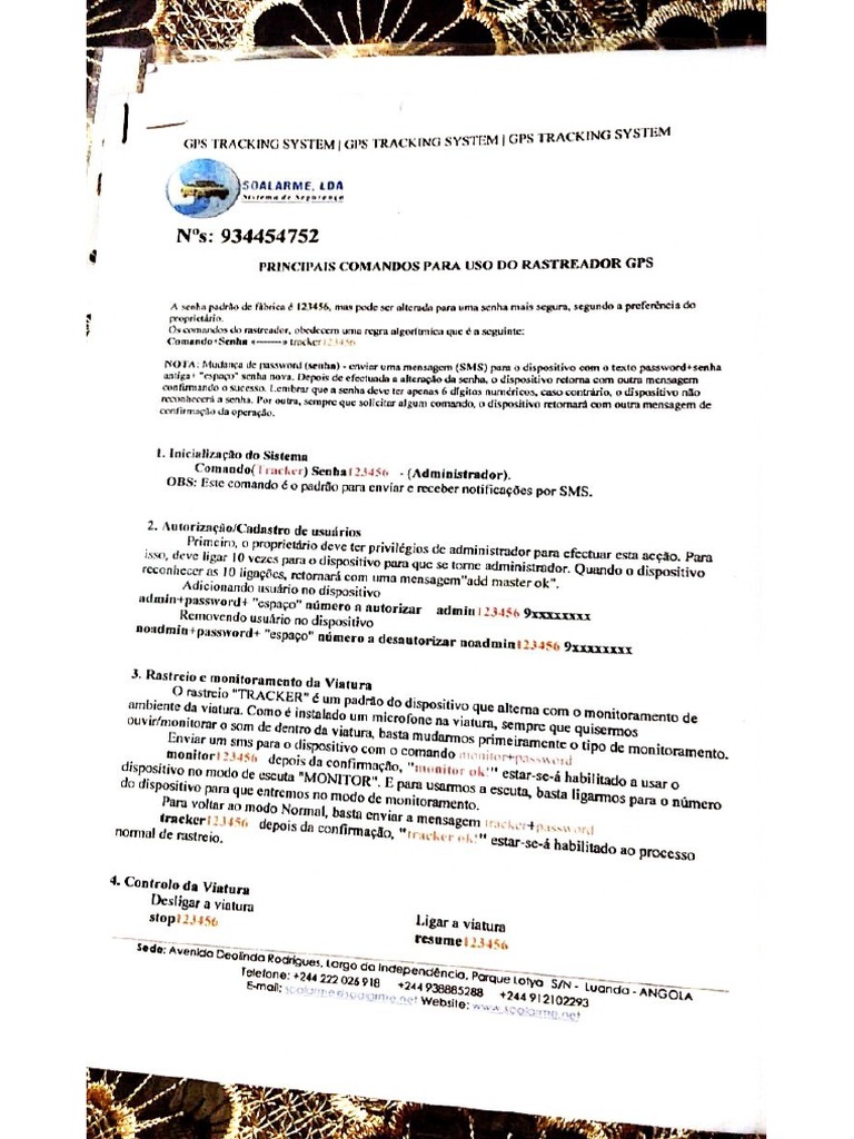 Controlo GPS MB | PDF