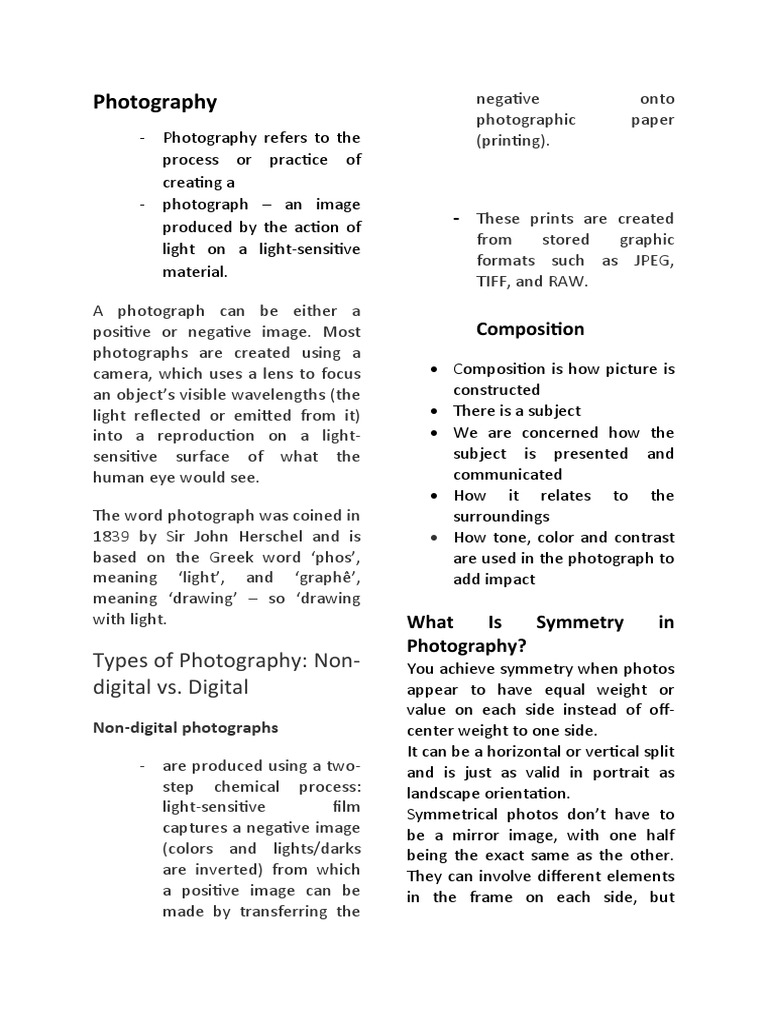 Photography Lesson and Activity | PDF | Photograph | Composition ...