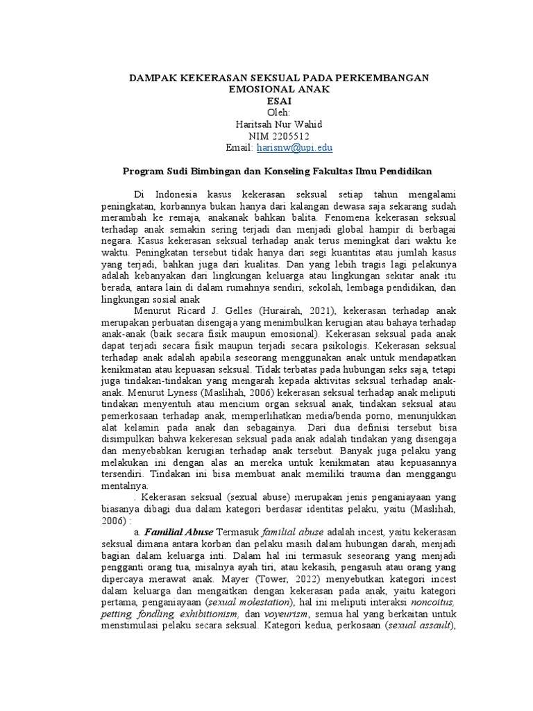 Esai Psikologi Perkembangan | PDF