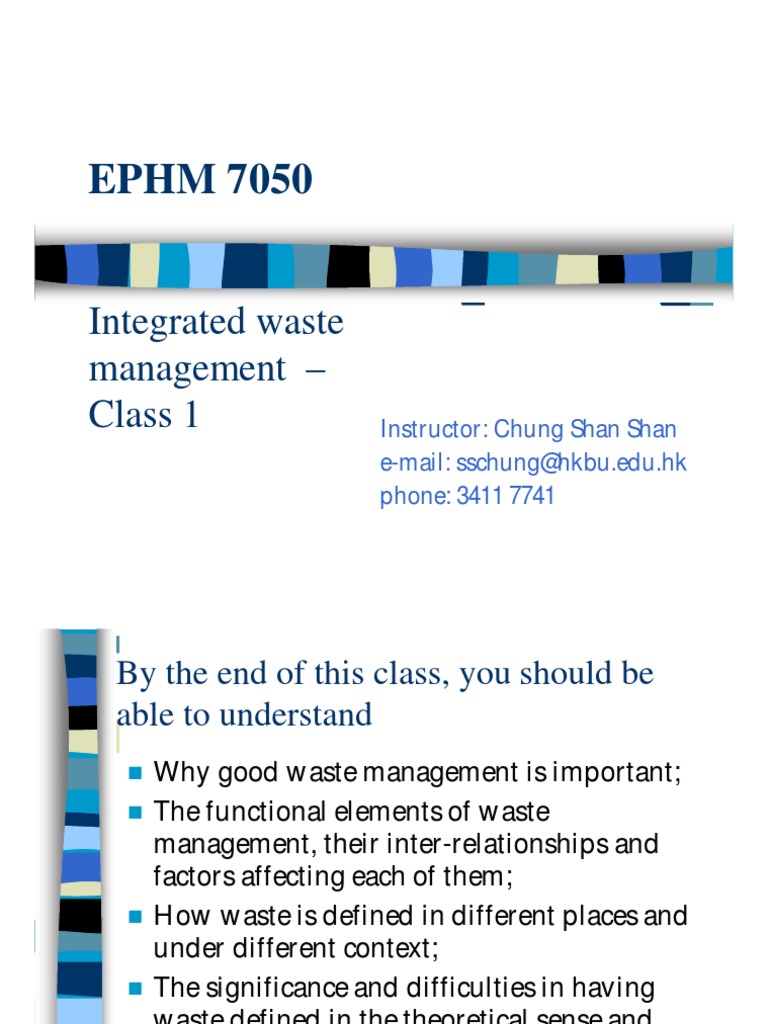 WM Class 1 Introduction | PDF | Waste | Landfill