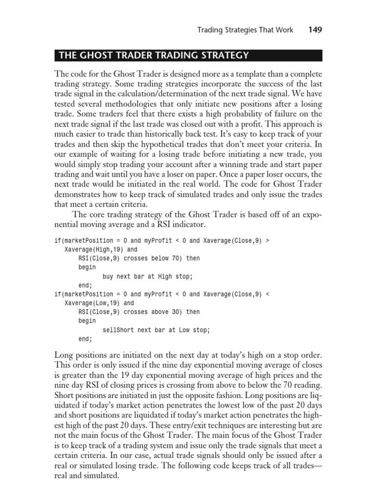 Ghost Trader Trading Strategy | PDF