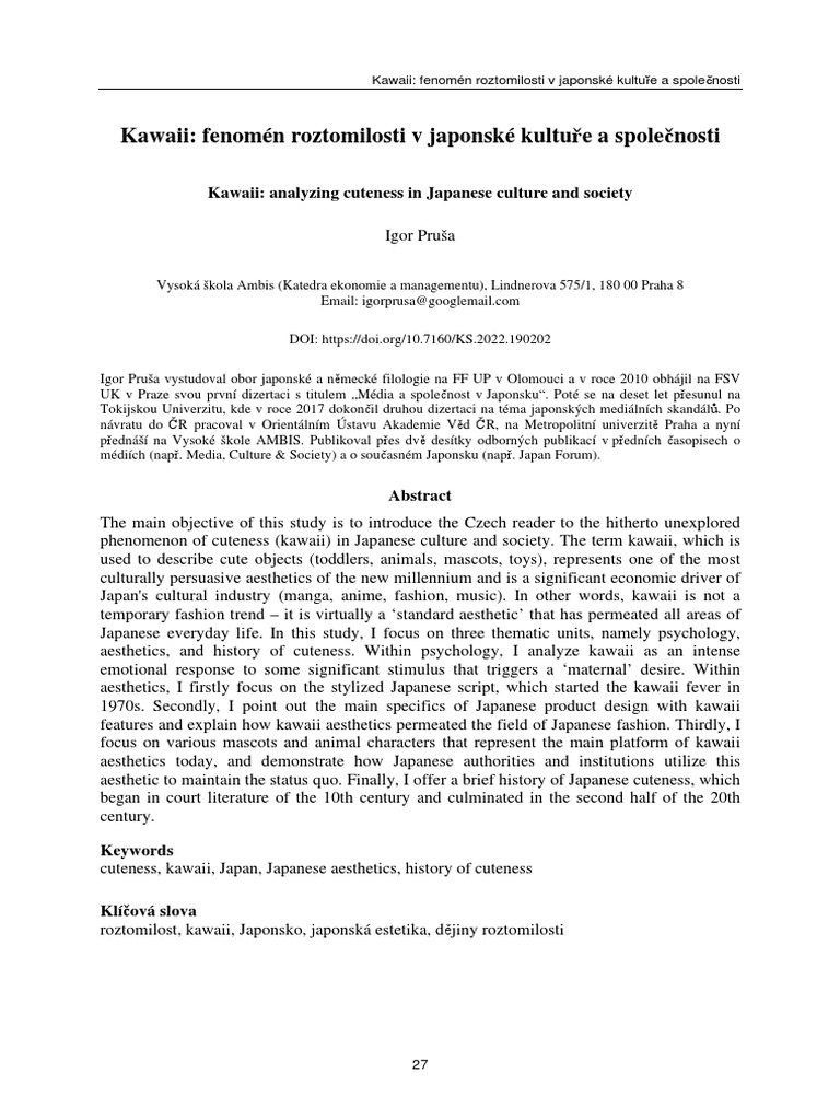 Prusa Igor - Kawaii - Fenomen Roztomilosti V Japonske Kulture A ...