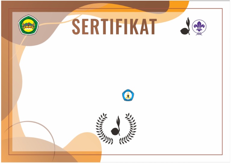 Desain Sertifikat Pramuka Gratis 1 Word Landscape | PDF