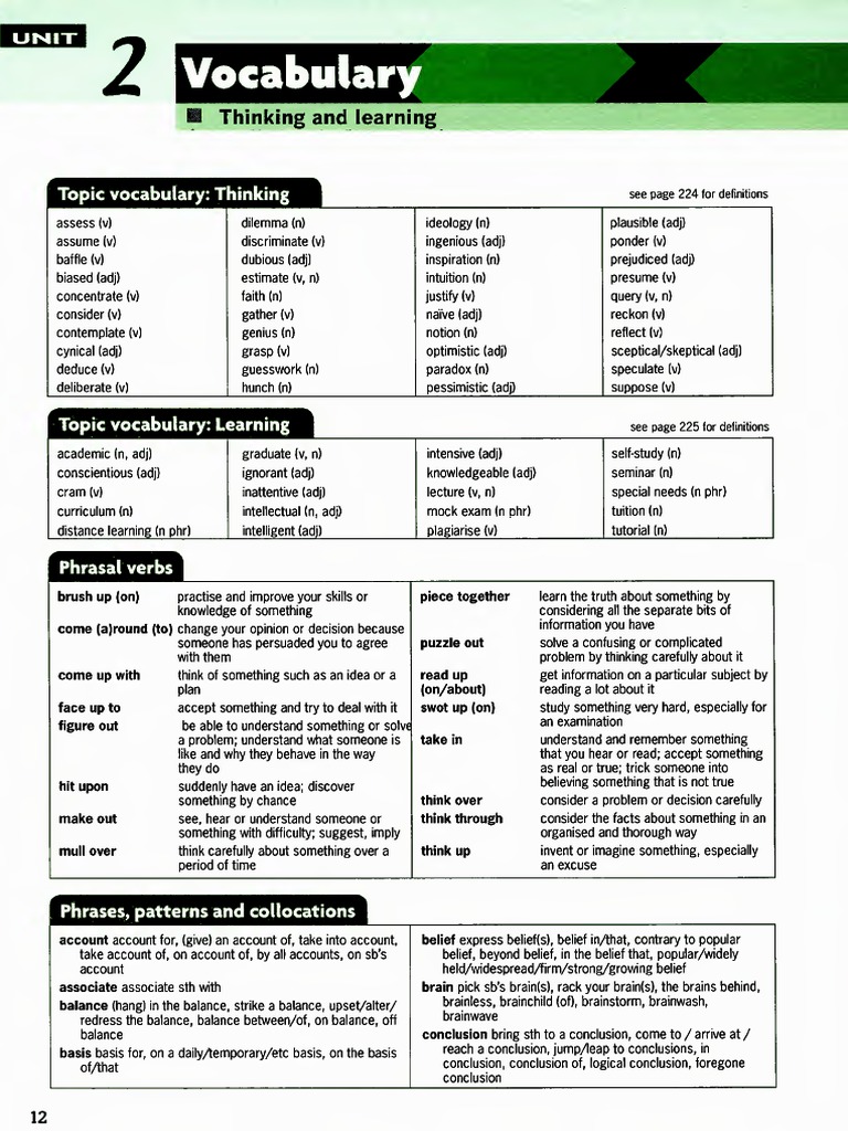 c1 c2 Vocabulary | PDF