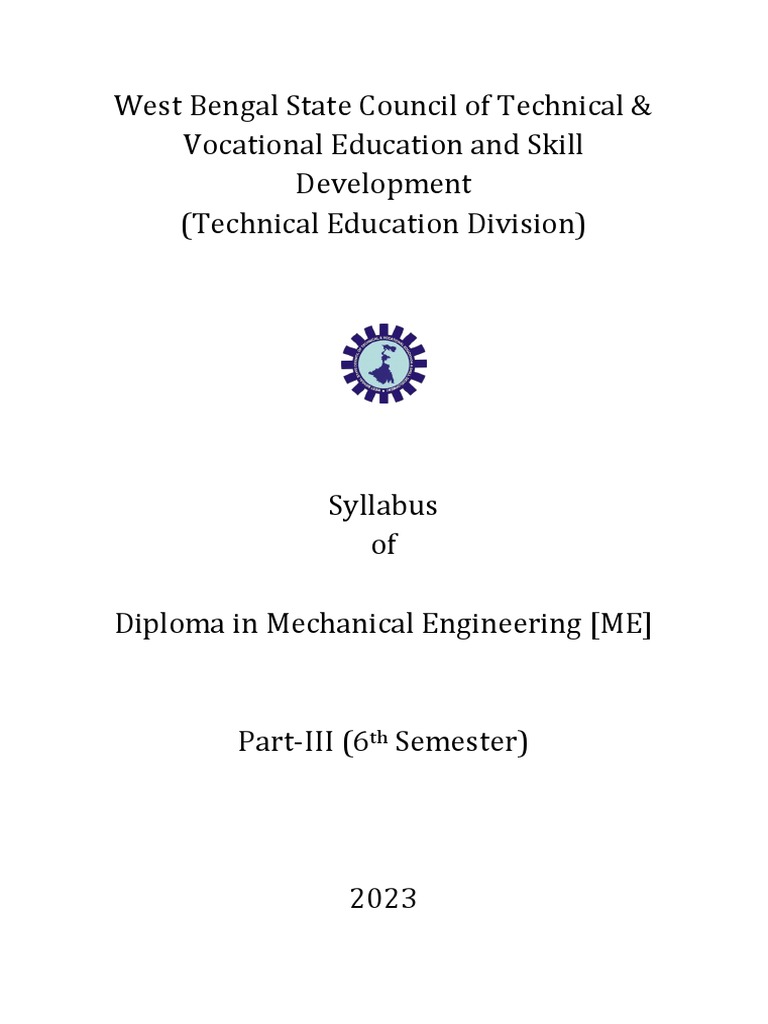 Draft DME Syllabus - 6th Semester - 29032023 | Download Free PDF | Actuator | Valve