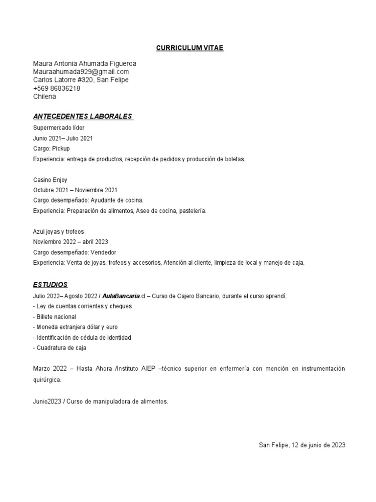 curriculum modelo | PDF