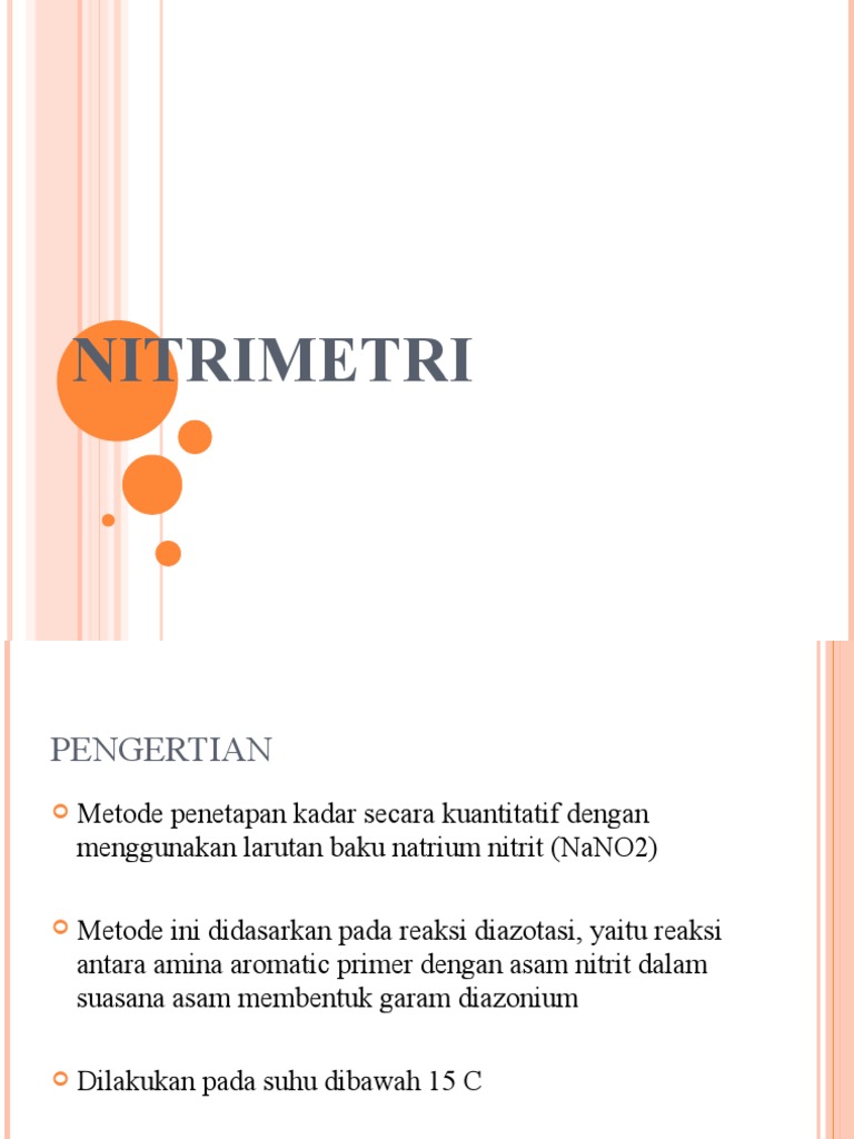 Teknik Titrasi Nitrimetri | PDF