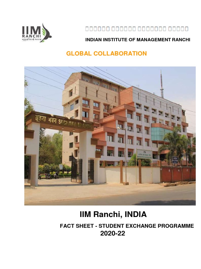 IIM Ranchi Student Exchange Program Guide | PDF | Travel Visa | Libraries