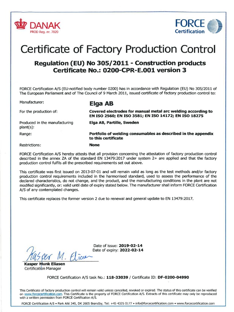 0200 CPR E.001 Version 3 Elga | PDF | Regulation