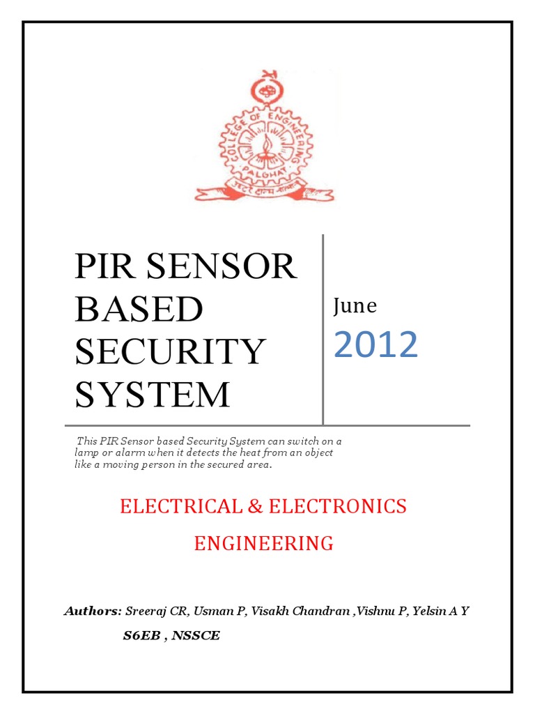 Pir Sensor Based Security System | PDF | Infrared | Amplifier