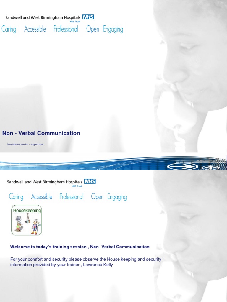 Non - Verbal Communication - PPT Draft | PDF | Nonverbal Communication ...