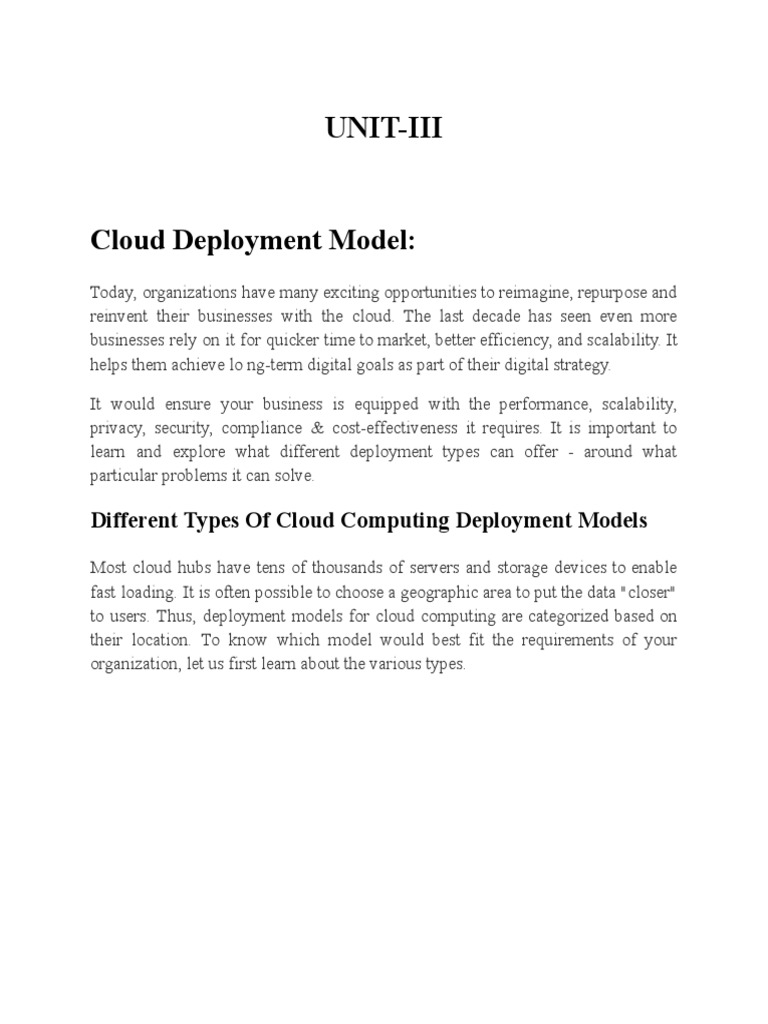 Cloud Computing Unit Iii And Iv Download Free Pdf Cloud Computing 9247