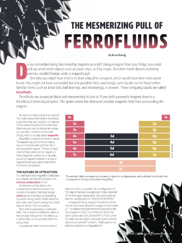 The Mesmerizing Pull of Ferrofluids | PDF