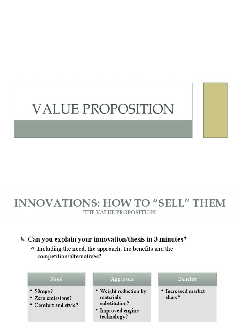 Value Proposition | PDF | Business | Economies