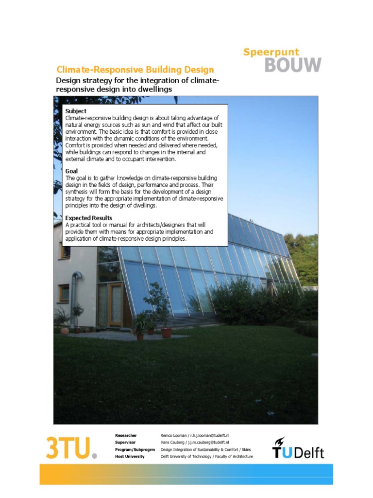 Climate-Responsive Building Strategies | PDF | Design | Architect