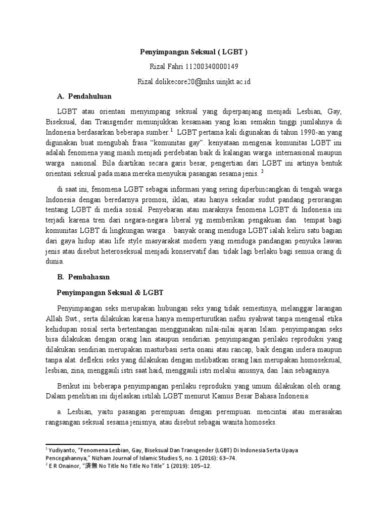 Penyimpangan Seksual | PDF