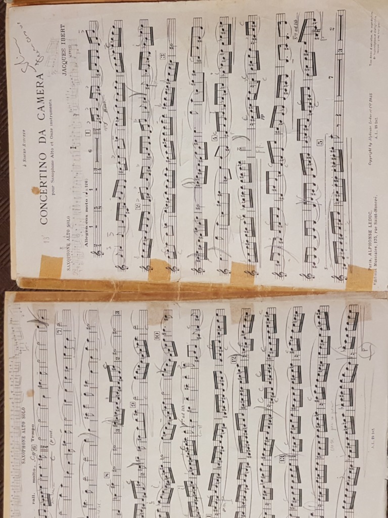 Ibert Concertino Sax | PDF