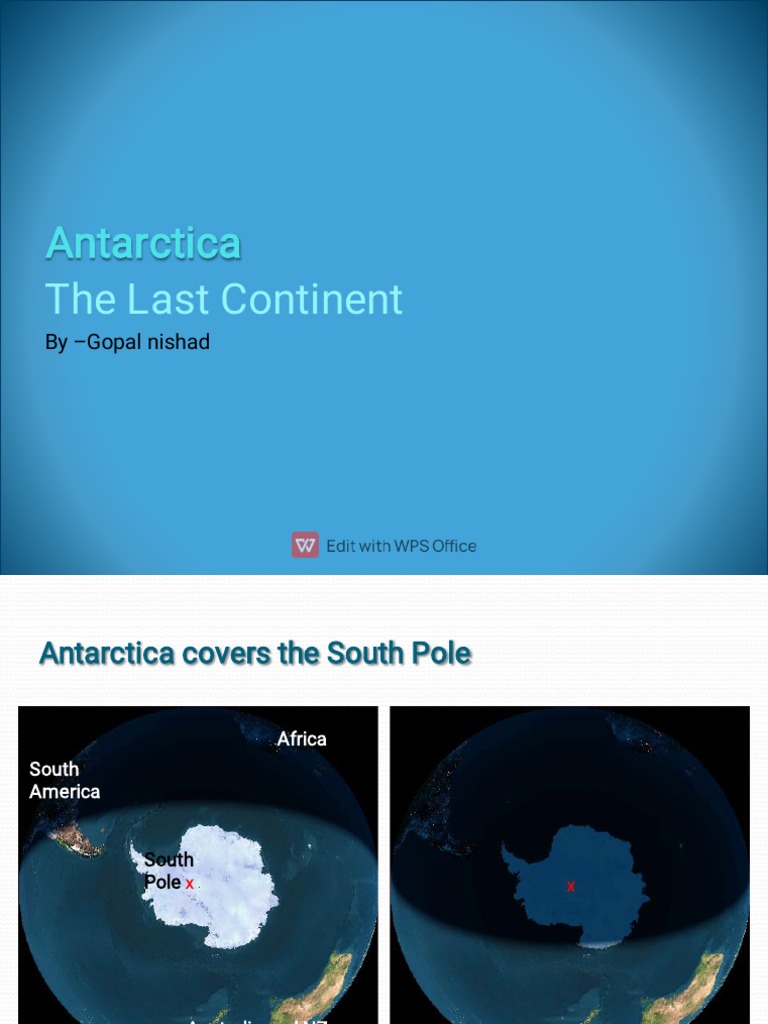 Antarctica PPT | PDF | Social Science