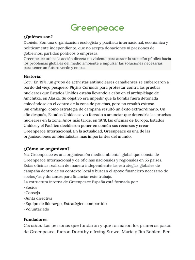 Greenpeace | PDF