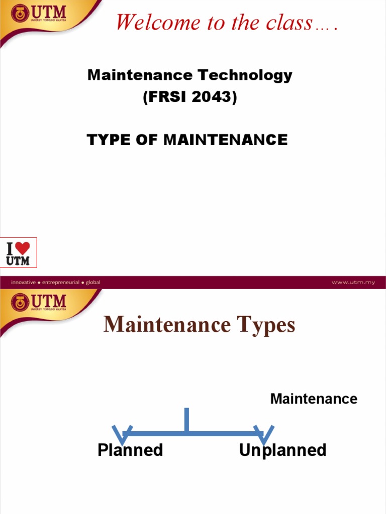 CHP 5 FRSI 2043 Type of Maintenance | PDF | Systems Science | Systems ...