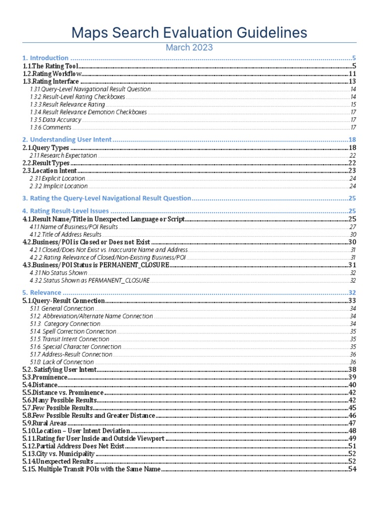Maps Search Evaluation Guidelines - March 2023 - Unlocked | PDF | Icon (Computing) | Information ...