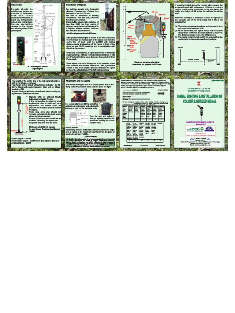 Signal Sighting and Installation Guide | PDF | Rail Transport