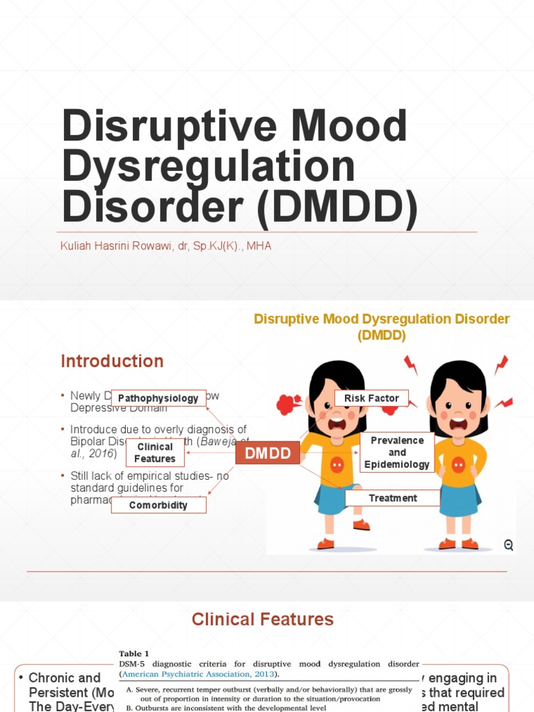 Disruptive Mood Dysregulation Disorder (DMDD) | PDF | Behavioural ...